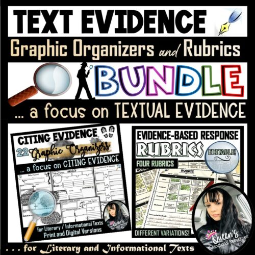Evidence Graphic Organizers and Rubrics BUNDLE - Classful