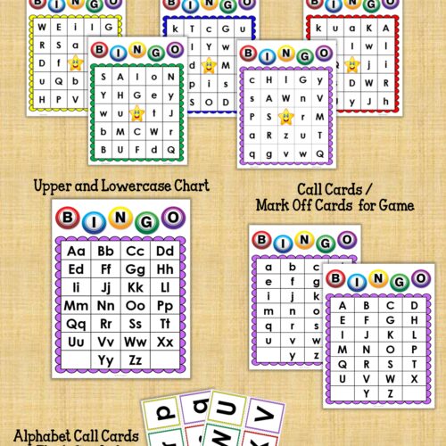 Alphabet Bingo Uppercase and Lowercase Letters - Classful