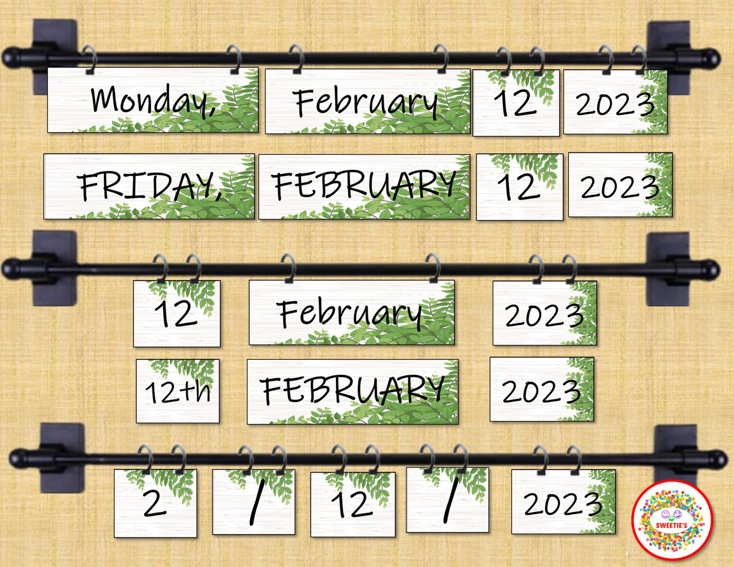 Daily Flip Calendar 2022 to 2051 Farmhouse Theme - Classful