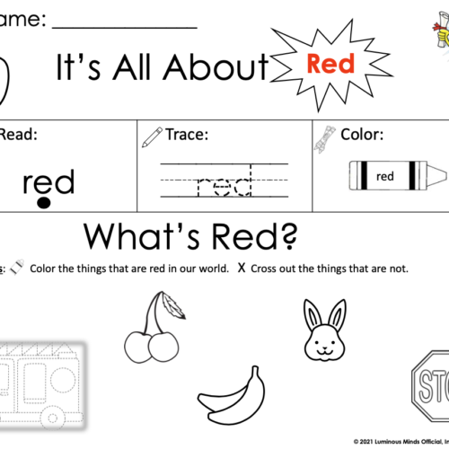 The Color Red Activity Pack | Introduce and Teach the Color Red - Classful