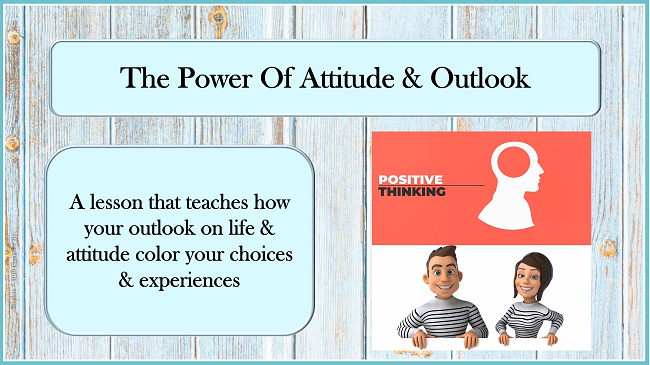 POWER OF ATTITUDE Positive Vs Negative Outlook Self-talk Mindfulness ...