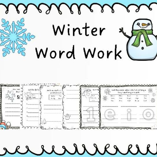 Winter Word Work, No-Prep ELA Activities - Classful