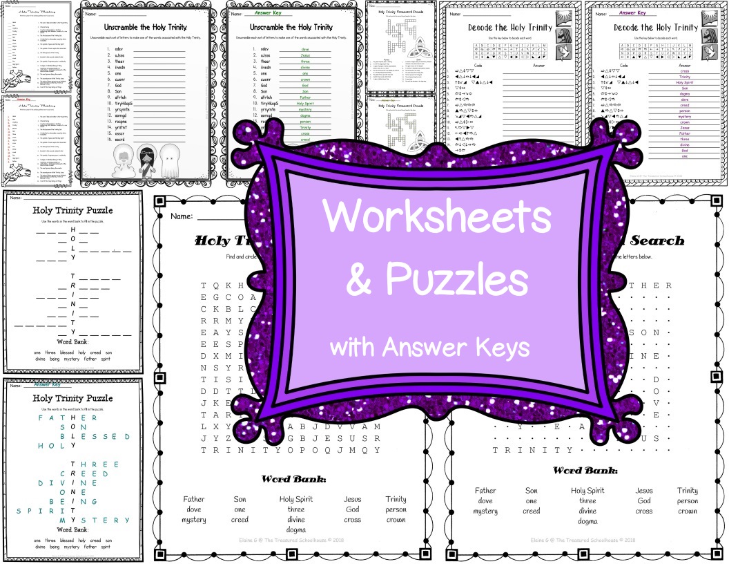The Holy Trinity Worksheet & Activity Pack - Classful