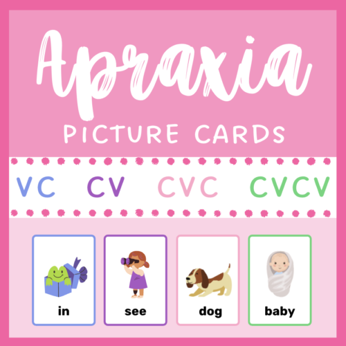 Apraxia of Speech Picture Cards- VC CV CVC CVCV Syllable Shapes 1 ...