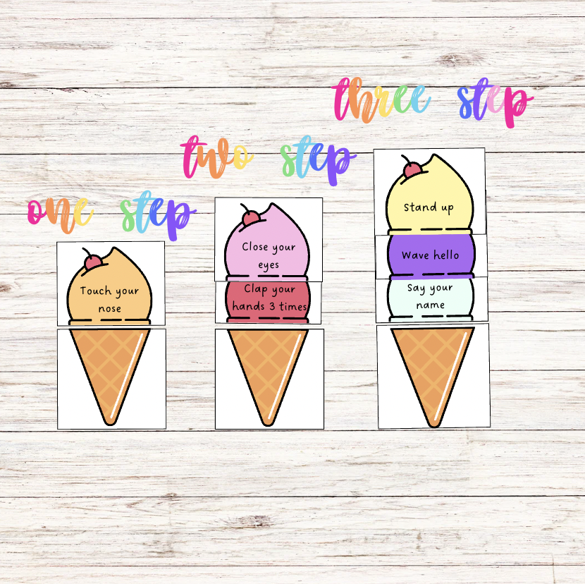 Following Directions- One step, two step, multistep directions speech ...