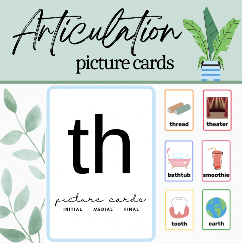 Th Picture Cards Initial Medial Final Word Positions For Articulation th-picture-cards-initial-medial-final-word-positions-for-articulation