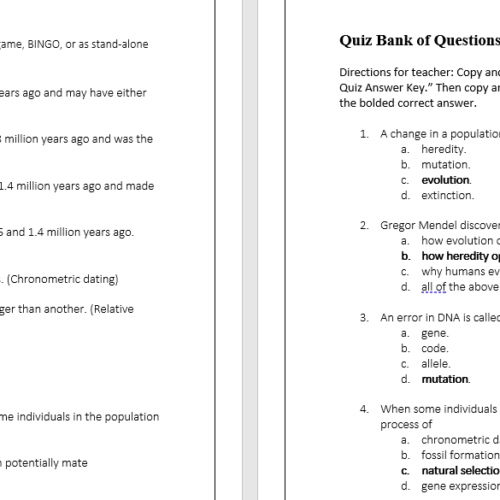 Anthropology- Human Evolution Full Lesson with PowerPoint, Notes ...