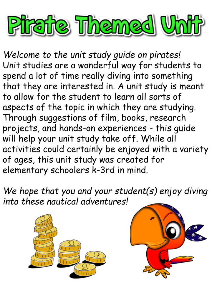 Themed Pirate Unit for Elementary Schoolers (Themed Fun, Crafts, STEM ...