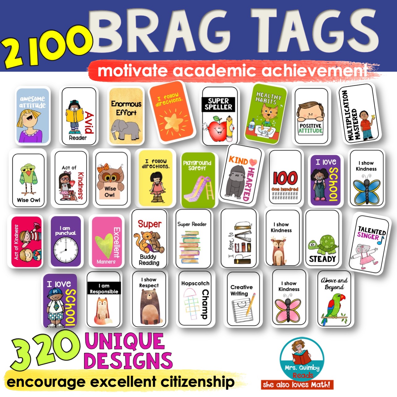 Brag | Reward Tags | Academic and Citizenship Motivation | Elementary ...
