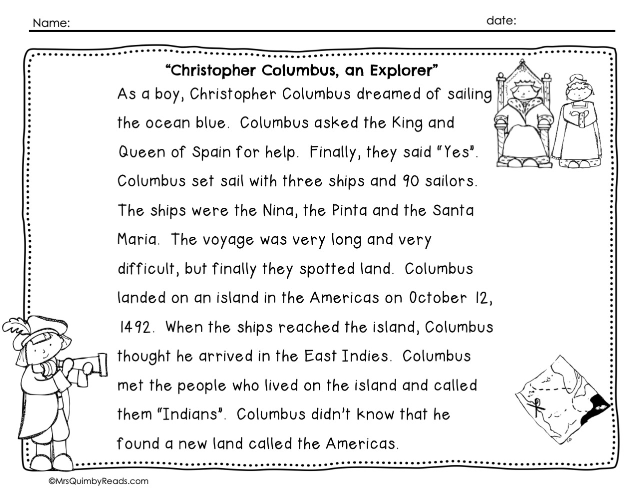 Christopher Columbus | Social Studies | American History | Writing ...