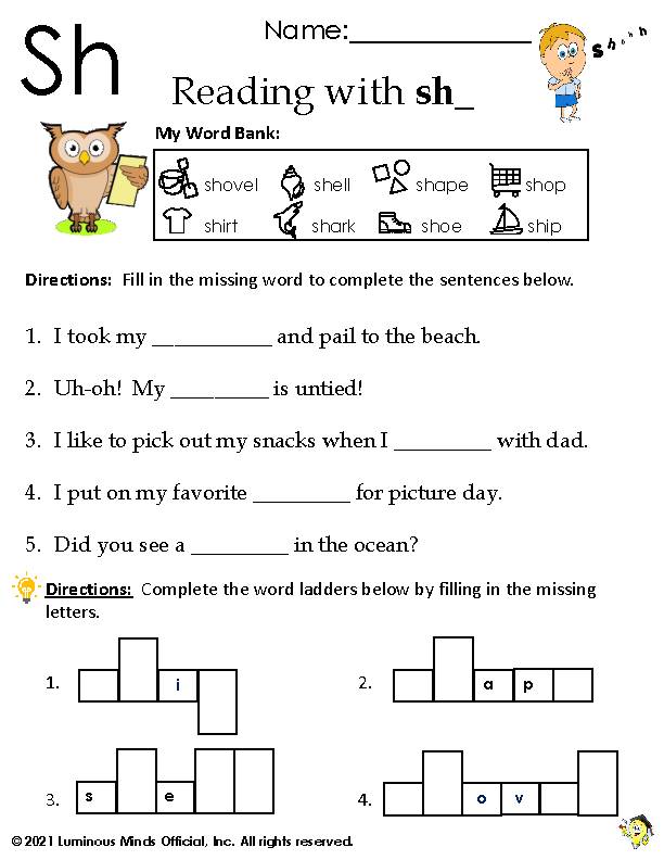 Reading with sh__ | Digraph Reading Practice with- sh - Classful