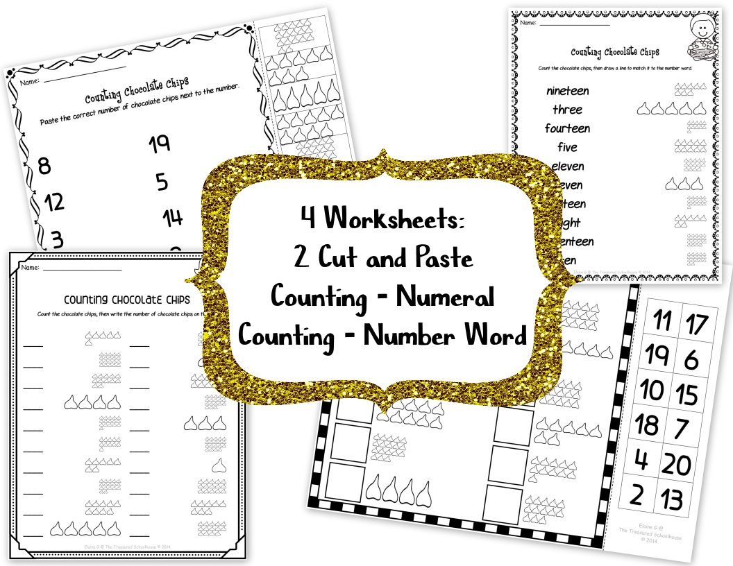 Counting Chocolate Chips 0-25 Game Mat with Number Matching Cards ...