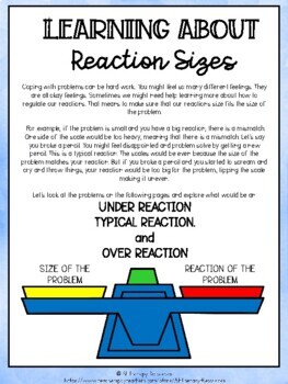 Size of the Problem Activities Worksheets - Reactions & Problem - Classful