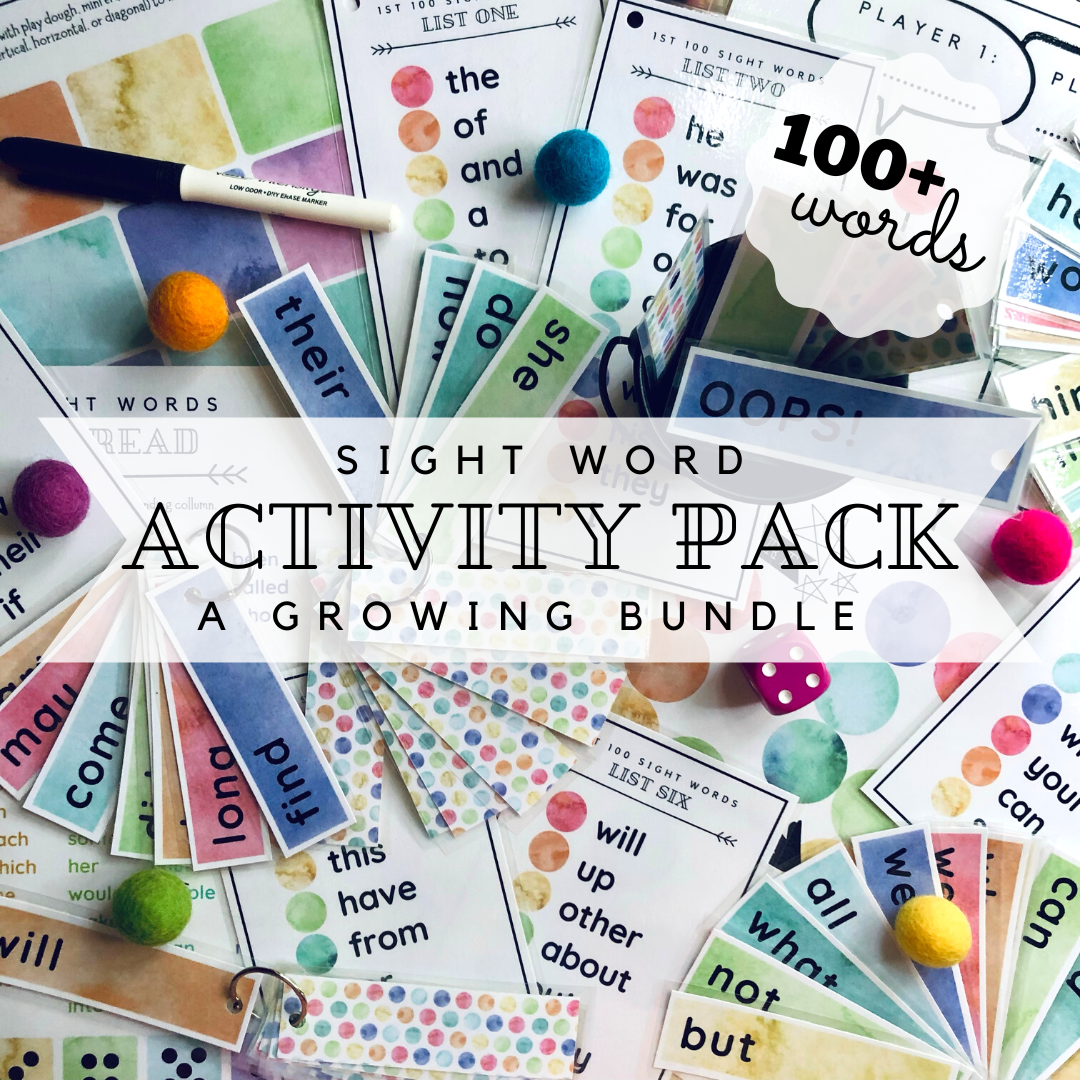 Sight Words Activity Pack, GROWING BUNDLE, Ready to Read, Frequency ...