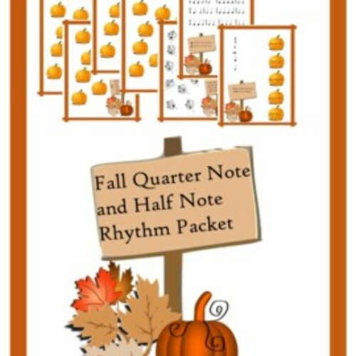 Autumn Theme Quarter Note Rhythm Worksheets - Fall Worksheets for ...
