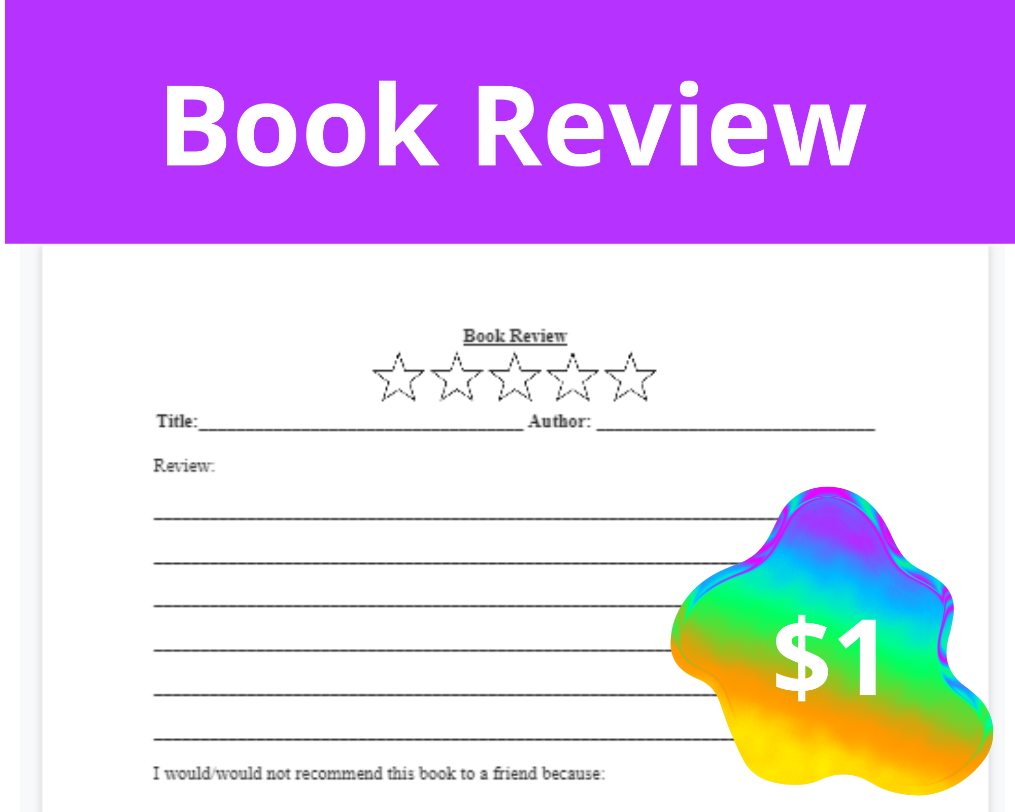 Reading Log Book Review Classful