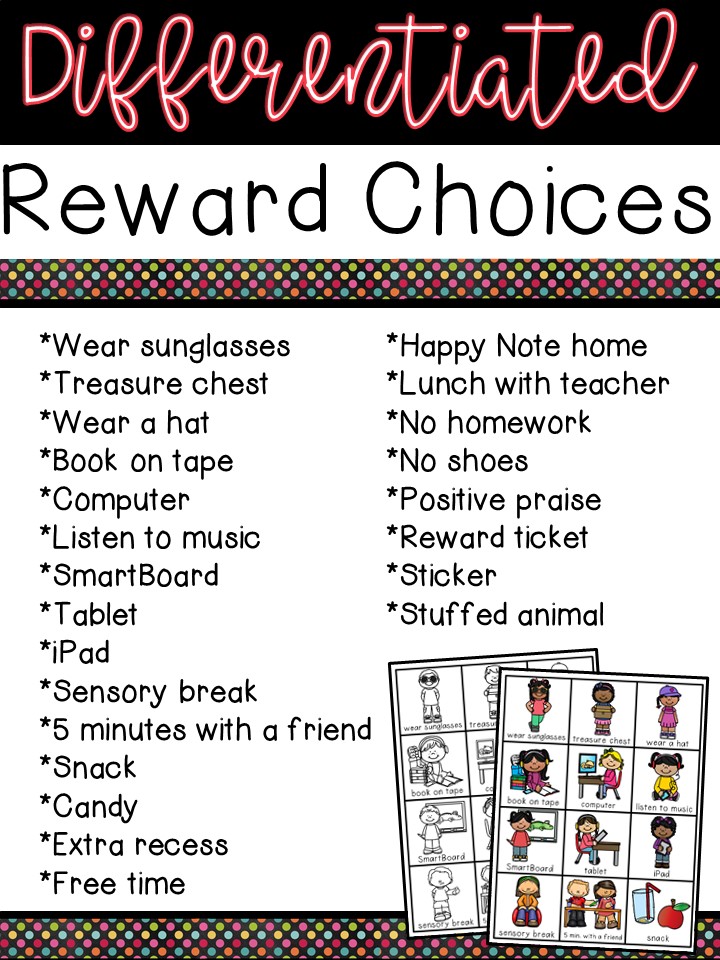 Differentiated Reward Charts and Positive Reinforcement Tools - Classful