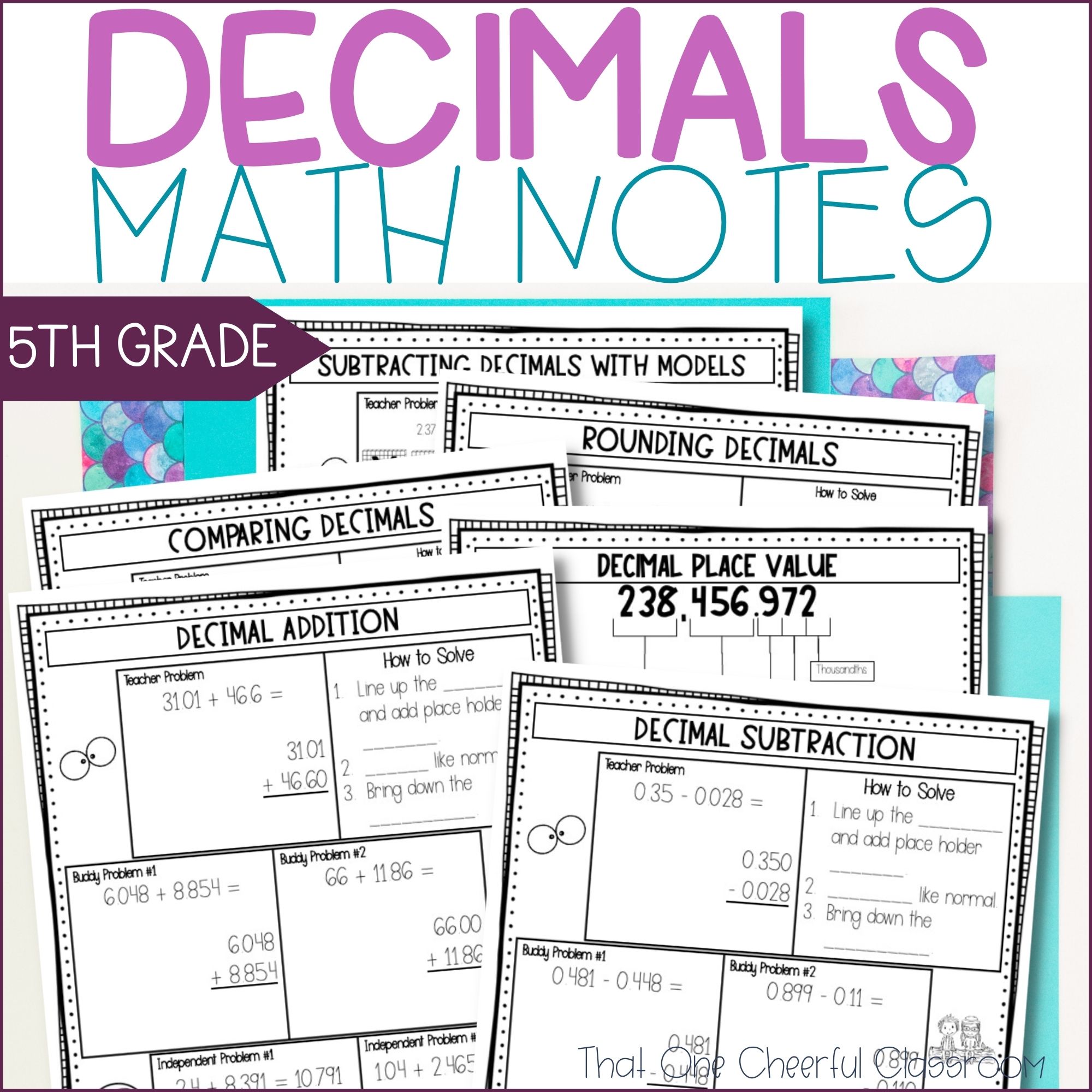 5th Grade Rounding Comparing Adding And Subtracting Decimals Guided