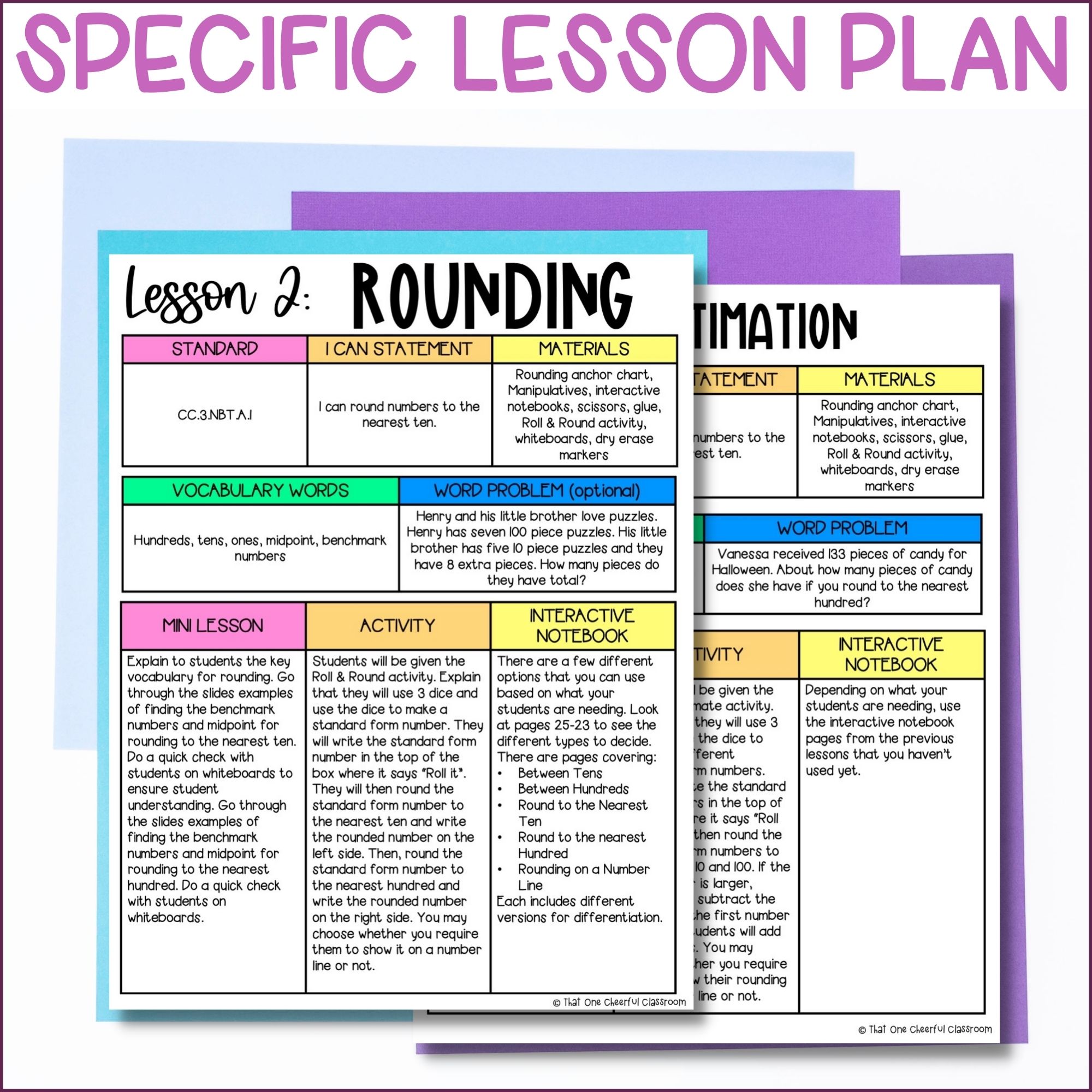 3rd Grade Rounding Estimation Lesson Plans Interactive Notebook 3rd Grade Rounding Estimation Lesson Plans Interactive Notebook
