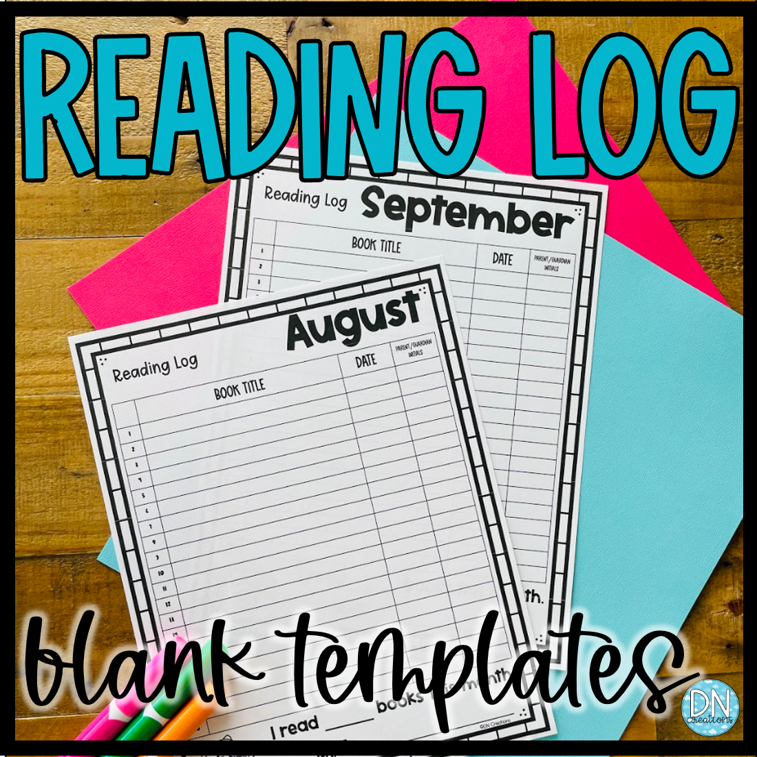 HOME Reading Logs l Simple Reading Log TEMPLATES - Classful
