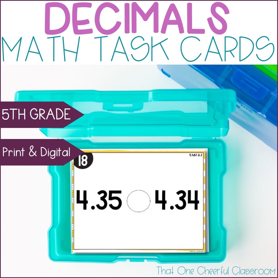 5th Grade Writing Comparing And Rounding Decimals Place Value Math