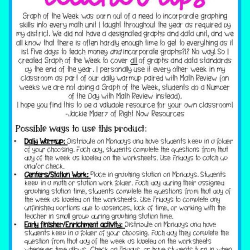 Graphs & Data Weekly Practice Bundle - Classful