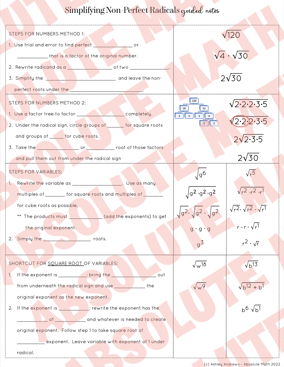 Simplifying Non Perfect Radicals Guided Notes Classful simplifying-non-perfect-radicals-guided-notes-classful