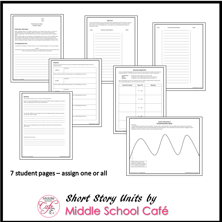 The Story of an Hour Short Story Unit Reading Guide - Classful