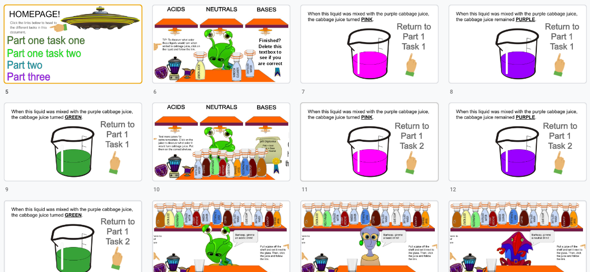 GEMS Alien Juice Bar Clickable Interactive - Classful