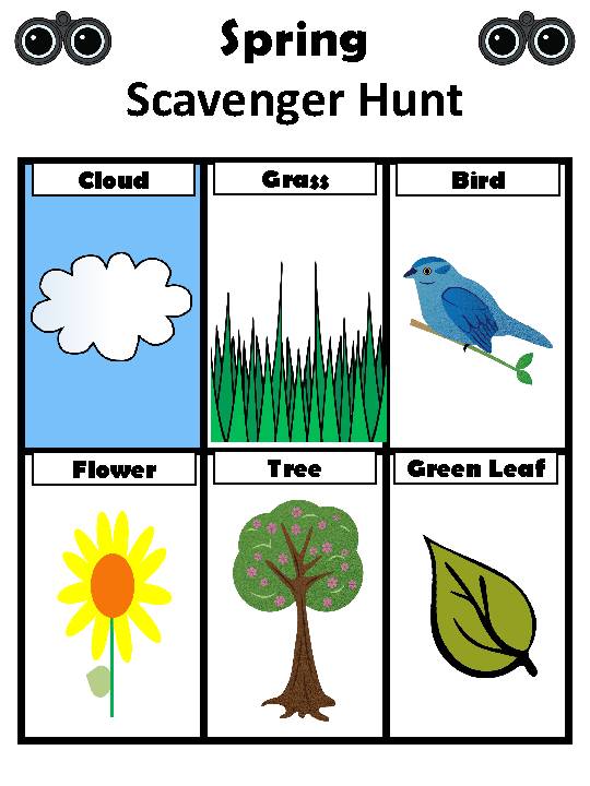 Spring Season Scavenger Hunt Vocabulary Activities Preschool Special ...