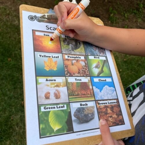 Season of Fall Vocabulary Scavenger Hunt Activities Preschool Special ...