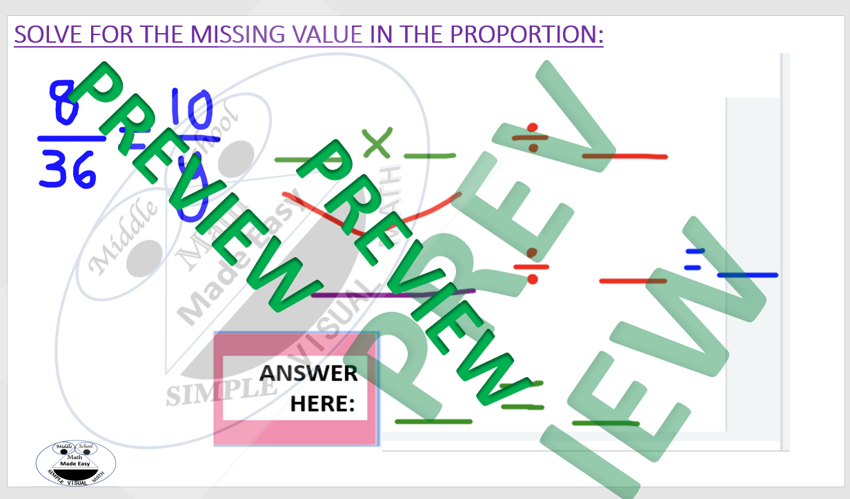 Proportions- The new and quick way to solve proportions. WORKSHEET WITH ...