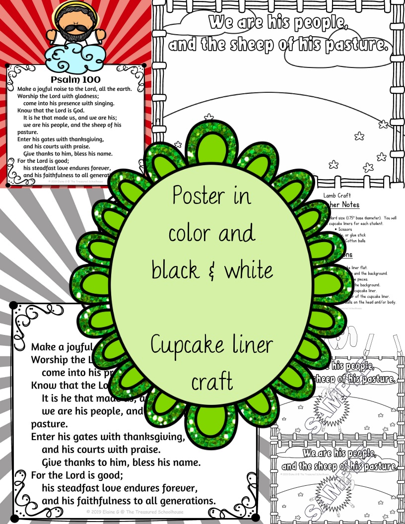 Psalm 100 Worksheet & Activity Pack - Classful