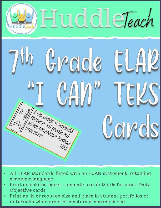 7th Grade Elar Teks