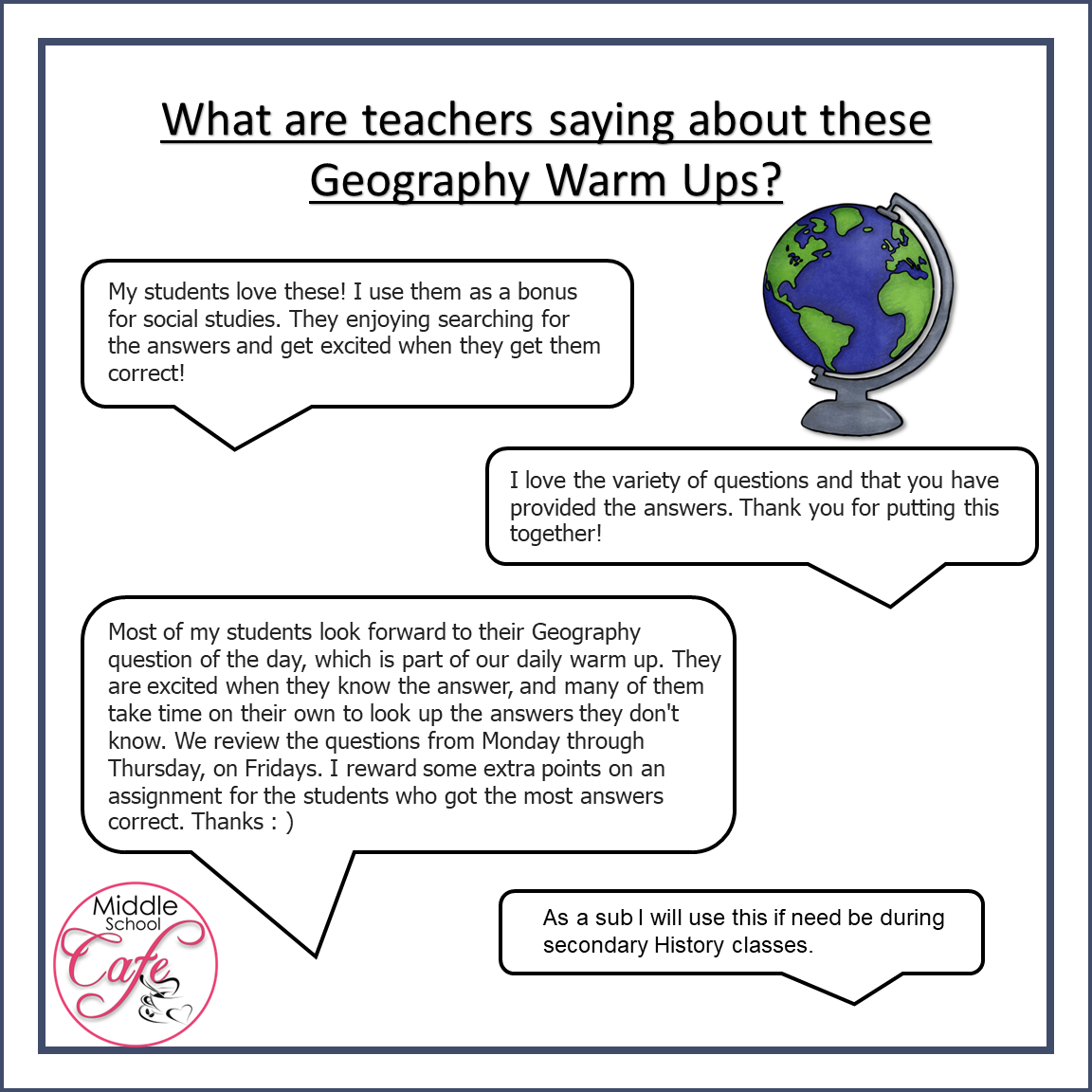 World Geography Warm Ups - Bell Ringers - Classful