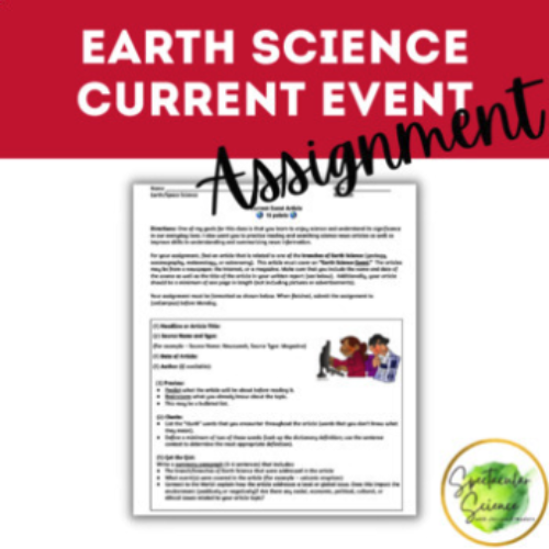 Back To School Earth Science Current Event Assignment Classful