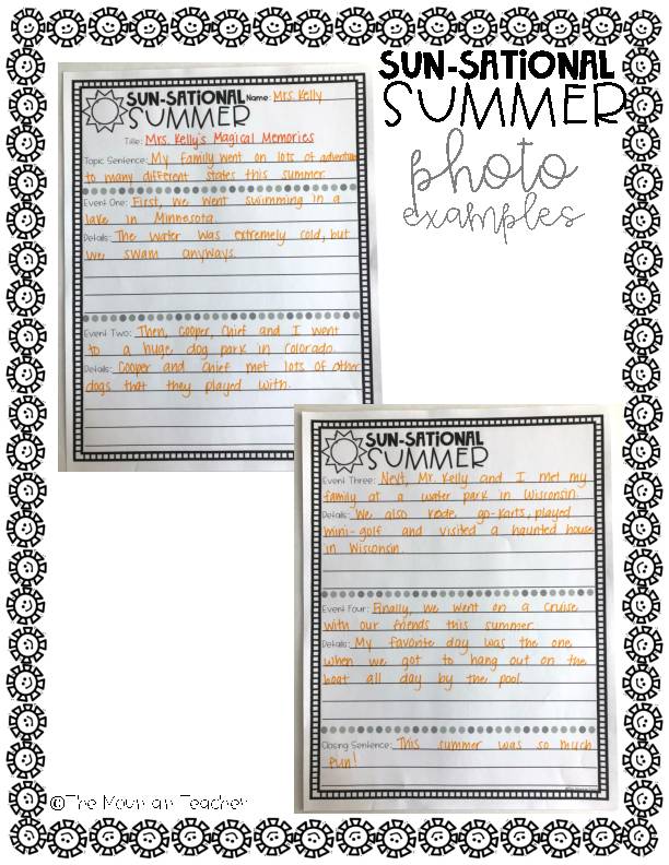 Summer Narrative Writing Activity and Prompt - Classful