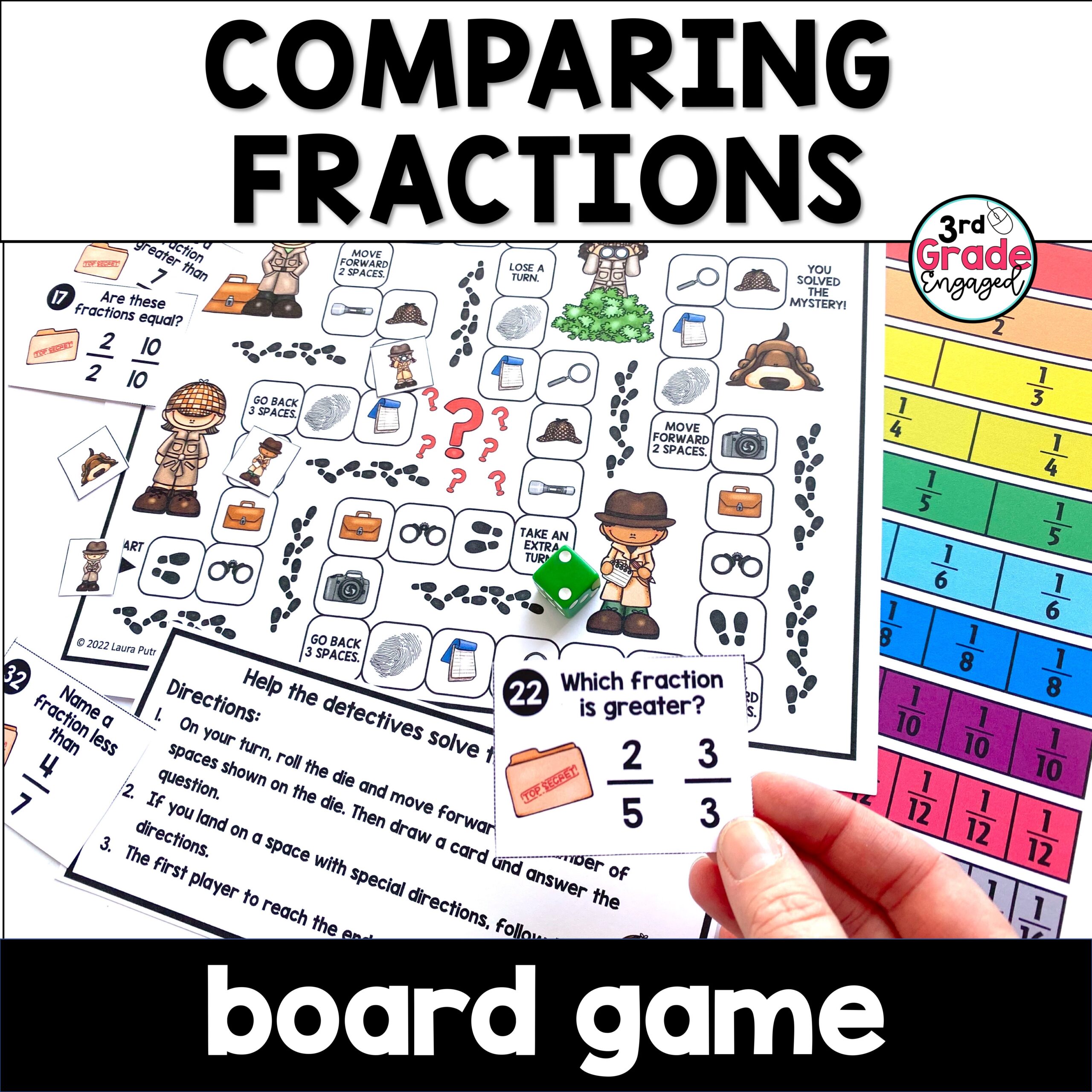 Comparing Fractions Board Game - Classful