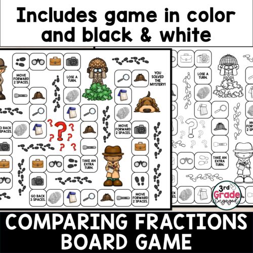 Comparing Fractions Board Game - Classful
