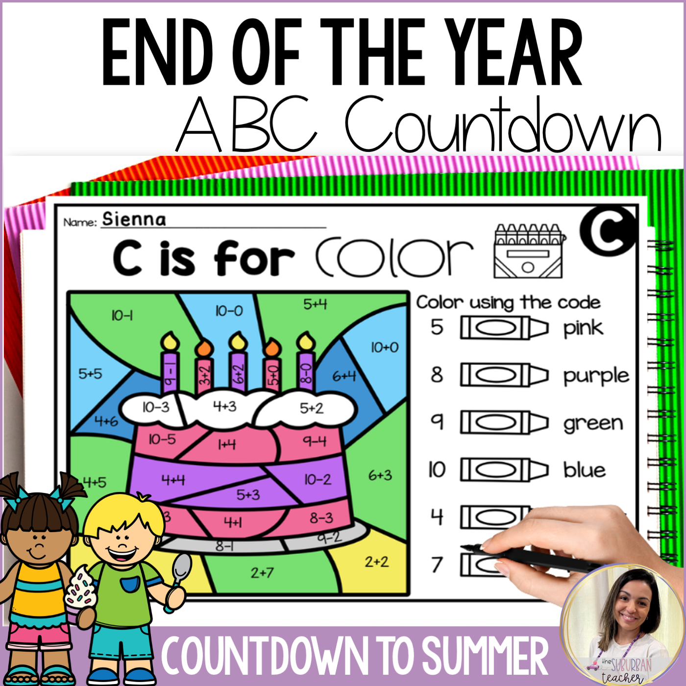 Kindergarten End of Year ABC Countdown to Summer Activities - Classful