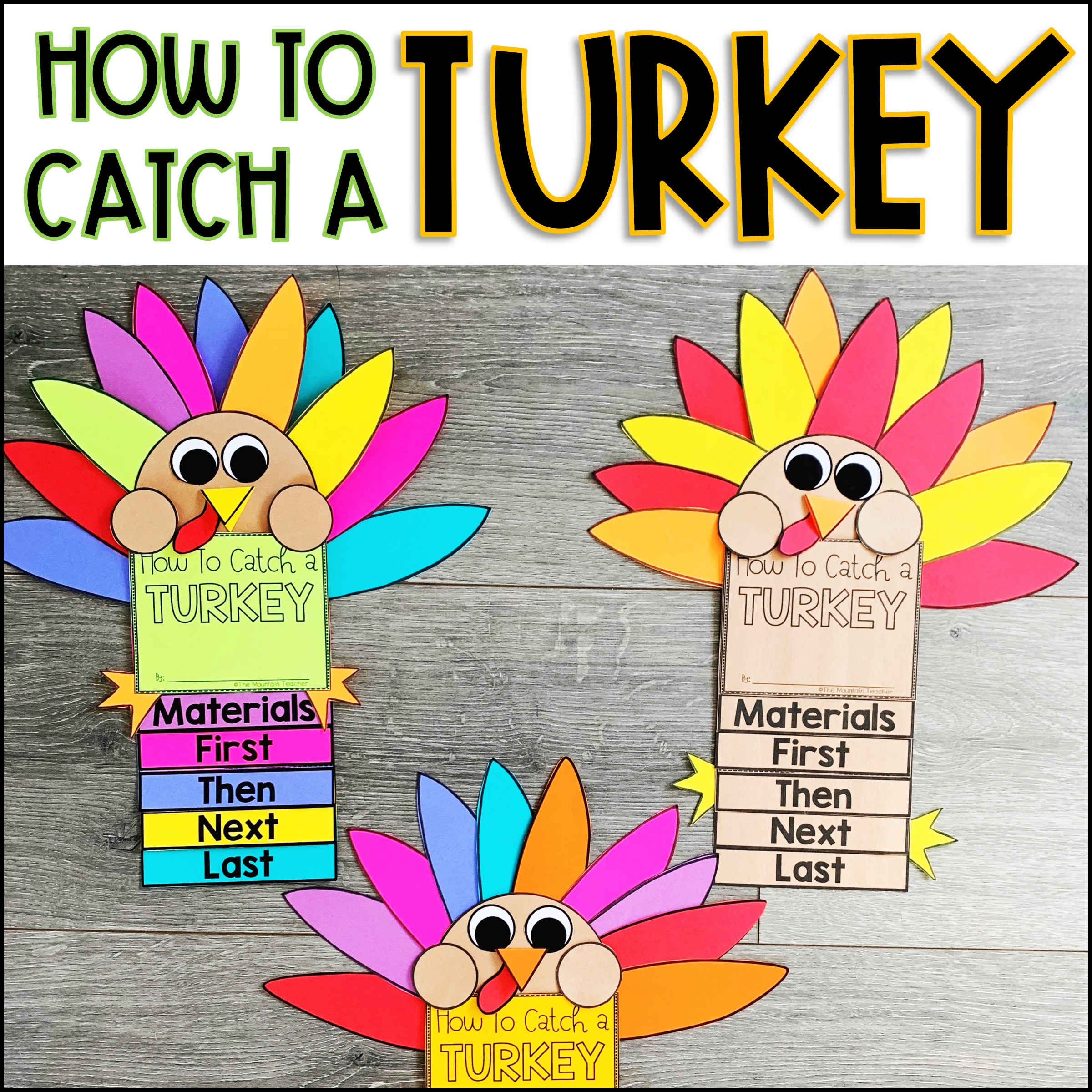 How To Catch A Turkey Writing Template And Craft Classful