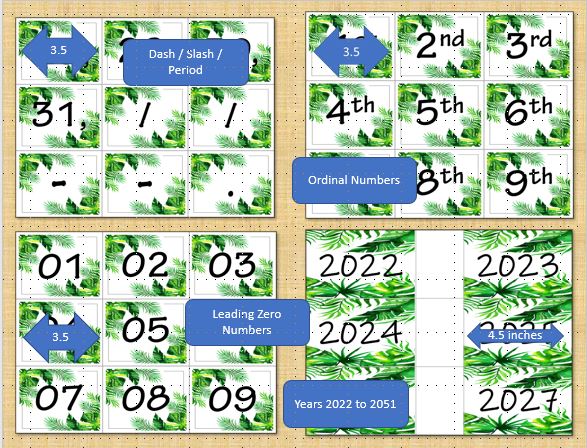 Daily Flip Calendar 2022 to 2051 Tropical Theme - Classful