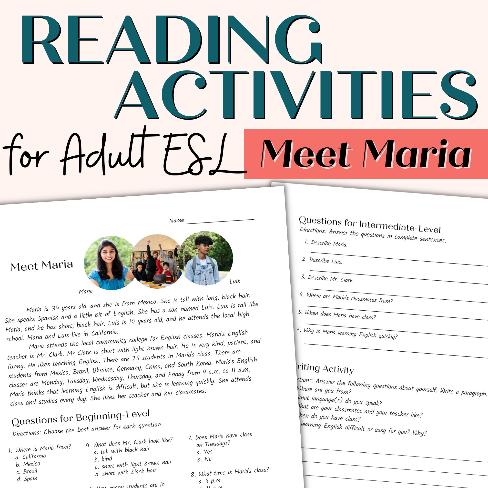Reading Comprehension Passage For Beginner And Intermediate Adult ESL Reading Comprehension Passage For Beginner And Intermediate Adult ESL