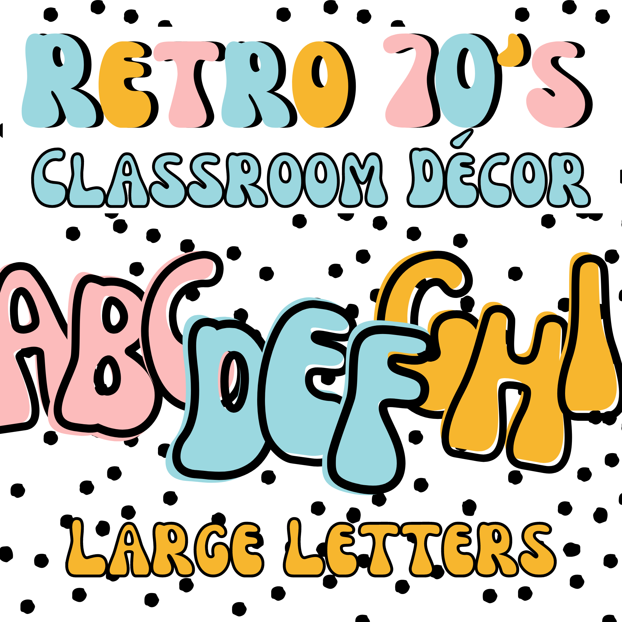 Retro 70s Middle and High School Classroom Decor Posters - Classful