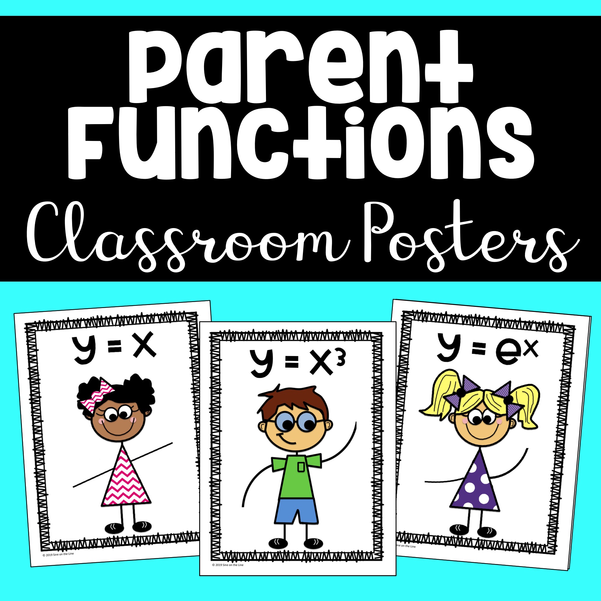 Parent Functions High School Math Posters Classful