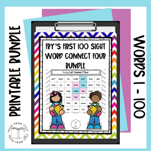 Fry Sight Word Fluency Racetrack Bundle | Words 1 - 100 | Printable