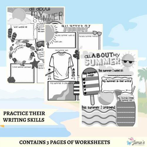 All About My Summer- Back to School Summer Writing Activities ...