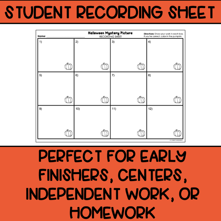 Halloween Mystery Pictures | Multiply Multi-Digit Numbers |Secret ...