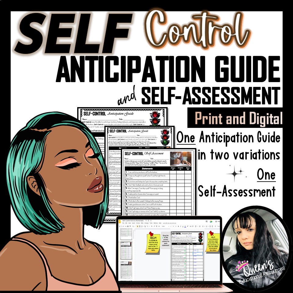 Self-Control / Self-Regulation Anticipation Guide and Self-Assessment ...
