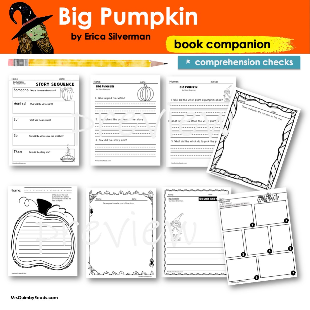 Big Pumpkin | Book Companion | Children's Literature | First Grade ...